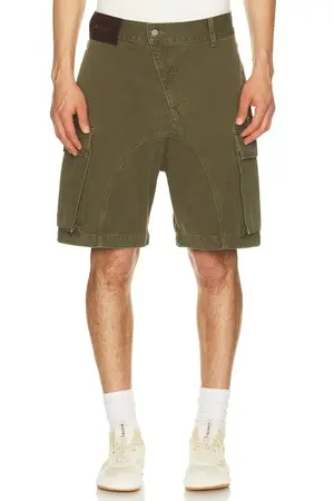 JW Anderson Twisted Patch Pocket Short - Khaki
