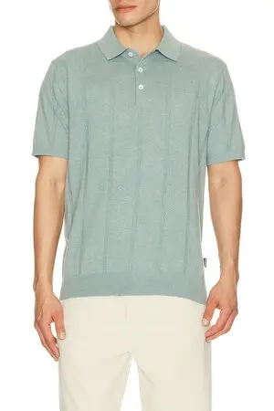 Barbour Wellburn Knitted Polo In Blue - Slate