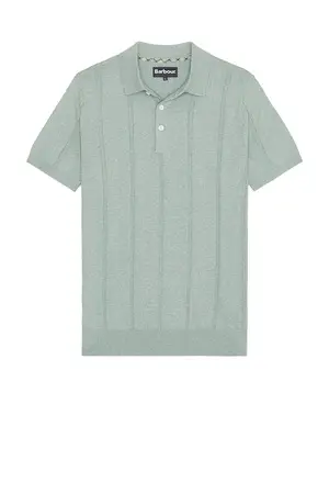 Barbour Wellburn Knitted Polo In Blue - Slate