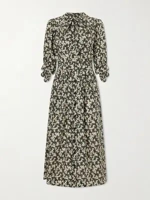 Maison Mayle Lala Patterned Silk-crepe Midi Dress - Multi