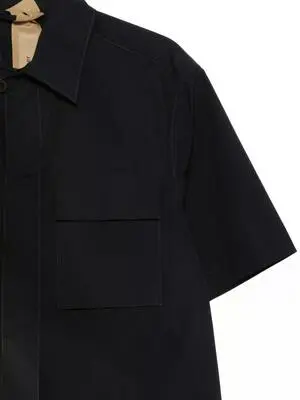 TEN C Button-up Chest-pocket Shirt