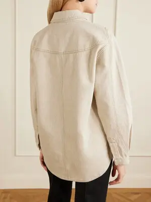 Jacquemus La Chemise Amelo De-nîmes Cotton And Hemp-blend Shirt - Neutrals
