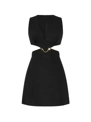 Elisabetta Franchi Cutout Chain Dress - Black