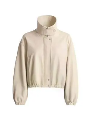 Nour Hammour Pia Leather Bomber Jacket