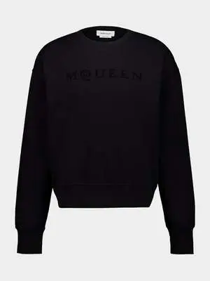 Alexander McQueen Logo Cotton Sweatshirt Black