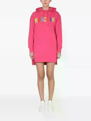 Moschino Hooded Logo Dress