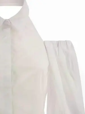 MVP WARDROBE Balloon-sleeve Off-shoulder Shirt