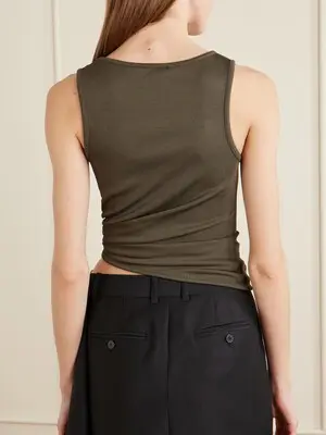 Christopher Esber Droplet Embellished Ribbed-jersey Tank