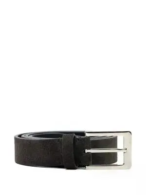 Brioni Suede Belt With Buckle - Brown