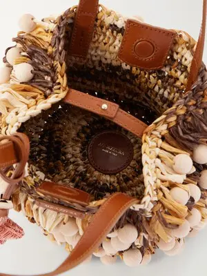 AQUAZZURA Pom Pom Mini Bag - Neutrals