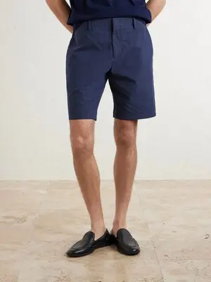Paul Smith Straight-leg Cotton And Lyocell-blend Shorts - Blue