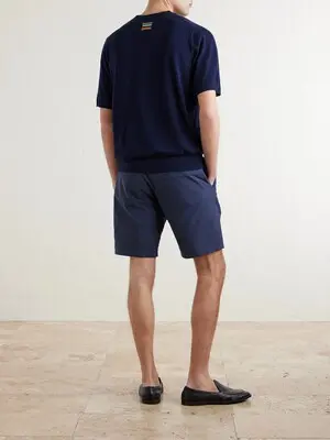 Paul Smith Straight-leg Cotton And Lyocell-blend Shorts - Blue