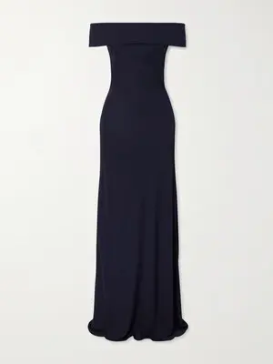 Alaïa Off-the-shoulder Maxi Dress - Blue