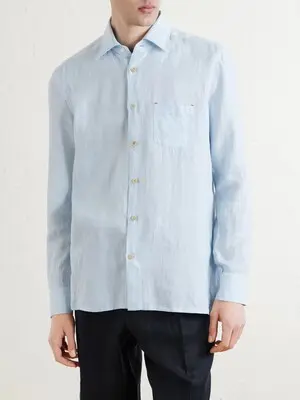 Kiton Linen Shirt - Blue