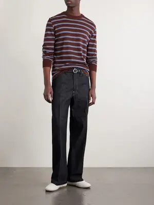 Moncler Logo-appliquéd Striped Cotton Sweatshirt