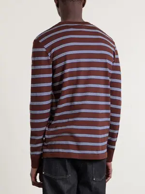 Moncler Logo-appliquéd Striped Cotton Sweatshirt