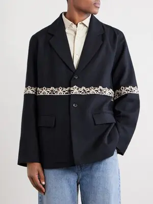 KARTIK RESEARCH Embroidered Wool Blazer