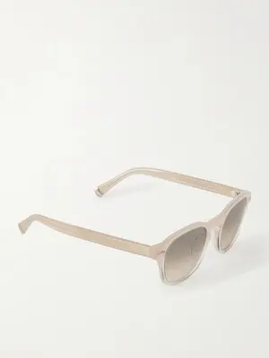 Brunello Cucinelli Round-frame Acetate Sunglasses - Neutrals