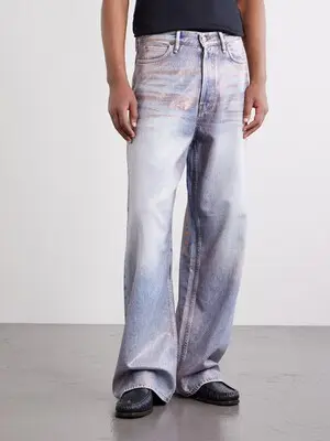 Acne Studios Wide-leg Glittered Jeans