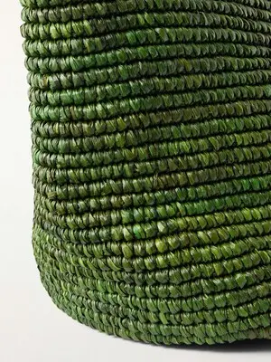 SENSI STUDIO Large Straw Tote - Green