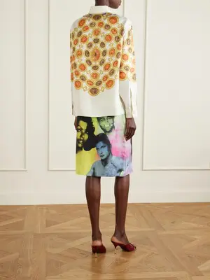 Versace Printed Silk-twill Shirt