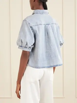 FRAME Recycled Denim Billow Sleeve Shirt