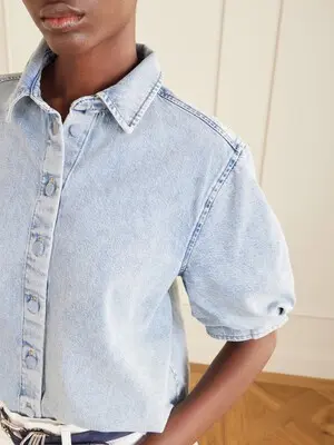 FRAME Recycled Denim Billow Sleeve Shirt