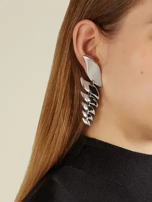 Khaite Leaf-shaped Drop Earrings