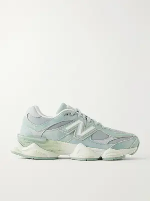 NEW BALANCE 9060 Suede-trimmed Sneakers - Green