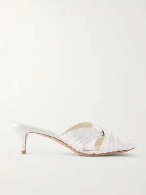 Le Monde Beryl Antonia Satin Mules - Neutrals