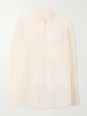 TWP Big Joe Cotton And Silk-blend Voile Shirt - Pink