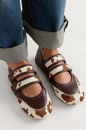 BRONX Marina Mary Jane Sneakers - Brown Pattern