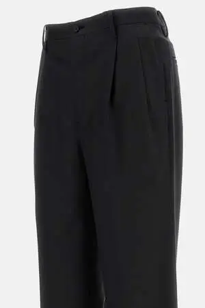 KAPTAIN SUNSHINE Wool Poplin Trousers - Black