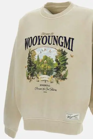 WOOYOUNGMI Crewneck Sweatshirt With Print And Embroidery