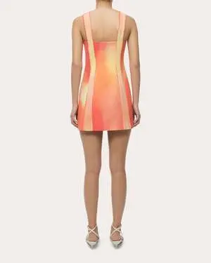 Simkhai Calyx Abstract Paneled Mini Dress