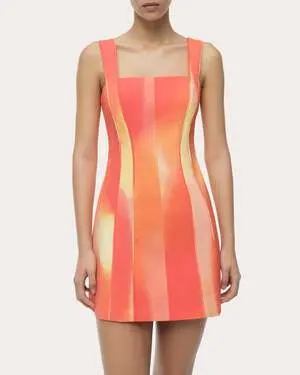 Simkhai Calyx Abstract Paneled Mini Dress