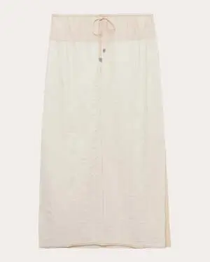 Simkhai Huxen Textured Wave Drawstring Midi Skirt