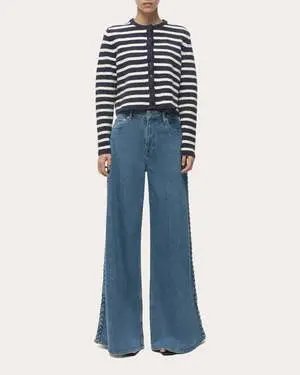 Simkhai Booker Braided Straight-leg Jeans