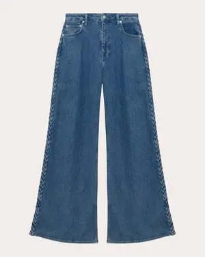 Simkhai Booker Braided Straight-leg Jeans