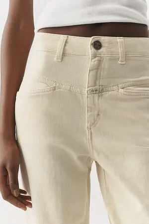 Closed High-rise Slim Straight-leg Jeans - Soft Lemon