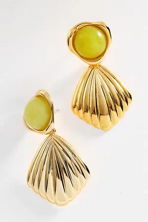 LELET NY Goldie Drop Earrings - Lemon Jade