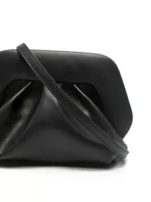 THEMOIRE Small Bios Ruched-top Clutch Bag - Black
