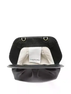 THEMOIRE Small Bios Ruched-top Clutch Bag - Black
