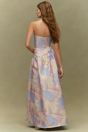 ELLIATT Marlene Asymmetric Strapless Maxi Dress