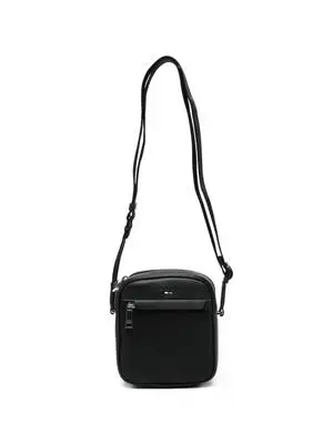 BOSS Logo-detail Messenger Bag - Black