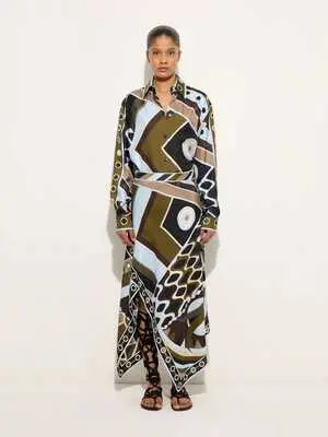 Emilio Pucci Vivara Print Silk Twill Shirt - Multicolour