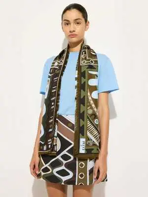 Emilio Pucci Mixed Print Silk Stole - Multicolour