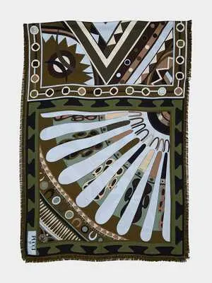 Emilio Pucci Mixed Print Silk Stole - Multicolour