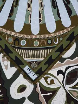 Emilio Pucci Mixed Print Silk Stole - Multicolour