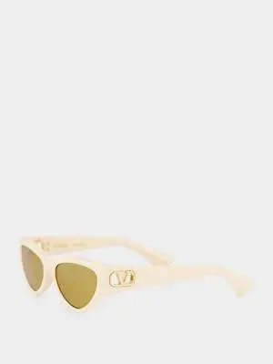 Valentino Garavani Vain Light Bio Inject Sunglasses - Cream